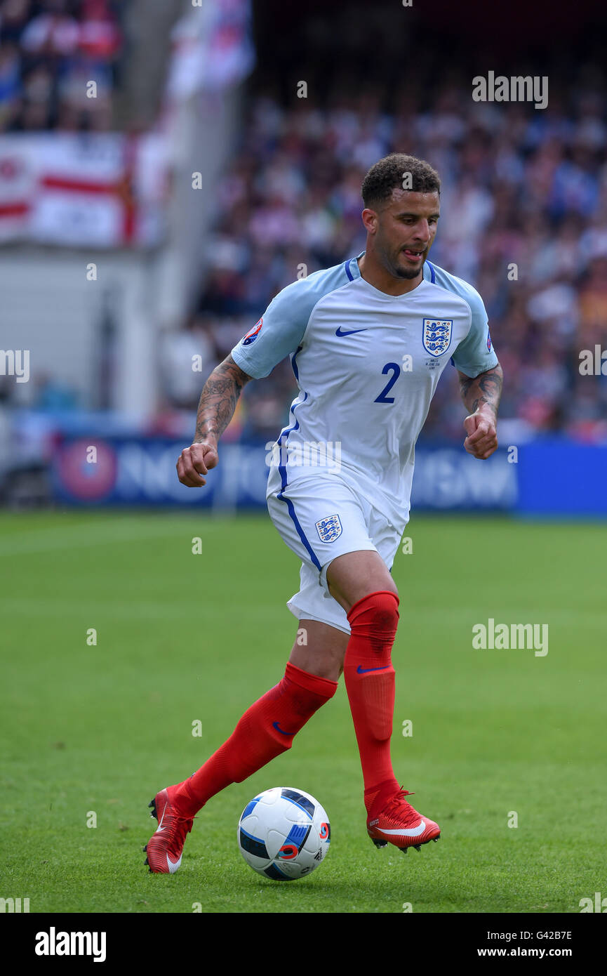 Kyle Walker (England) ; June 16; 2016- Football : Uefa Euro France 2016 ...