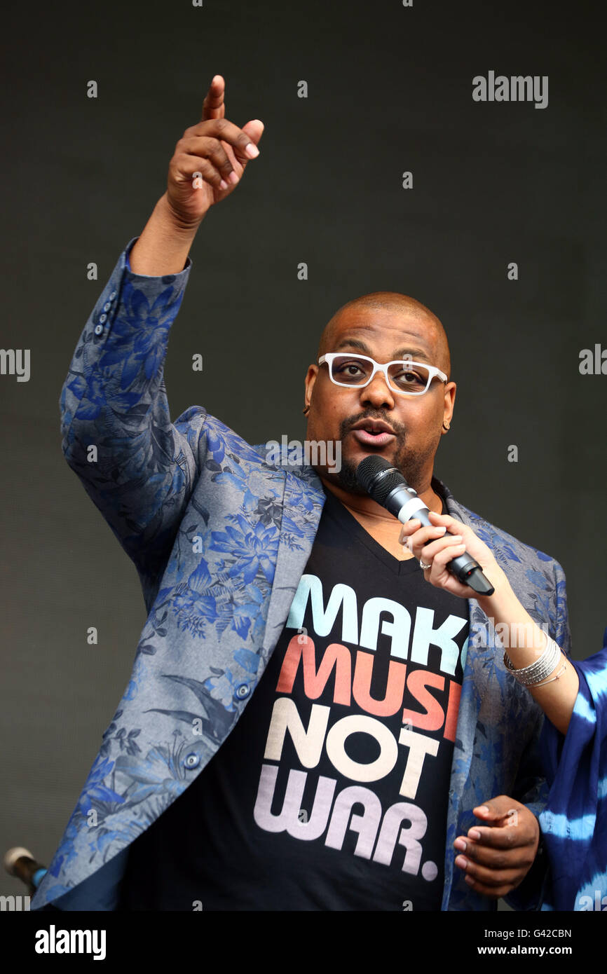 London, UK. 18th June, 2016. Trevor Dion Nicholas who plays the Genie ...