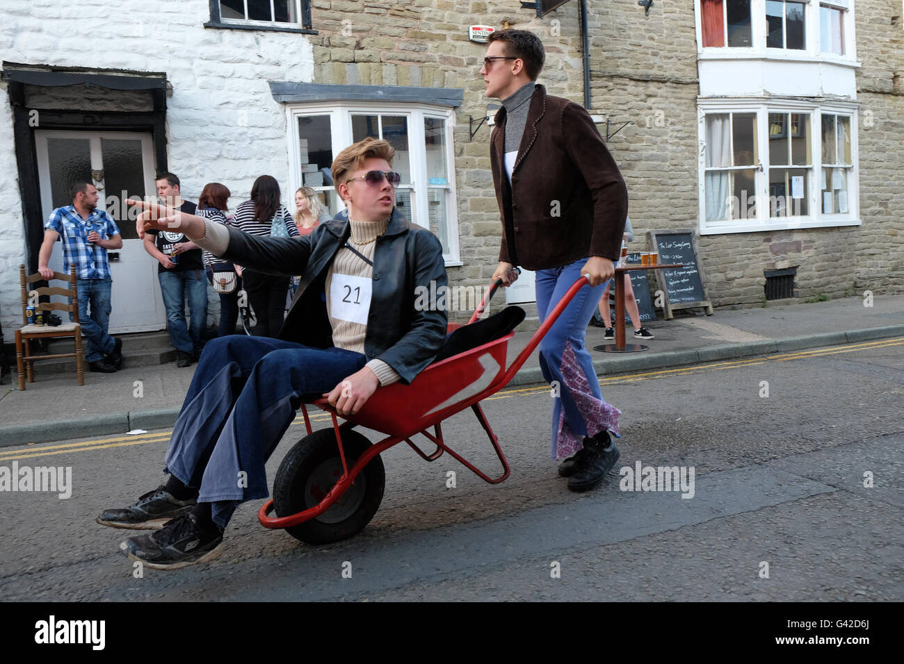 Kington, Herefordshire, UK - Saturday 18th June 2016 - Fancy dress at ...