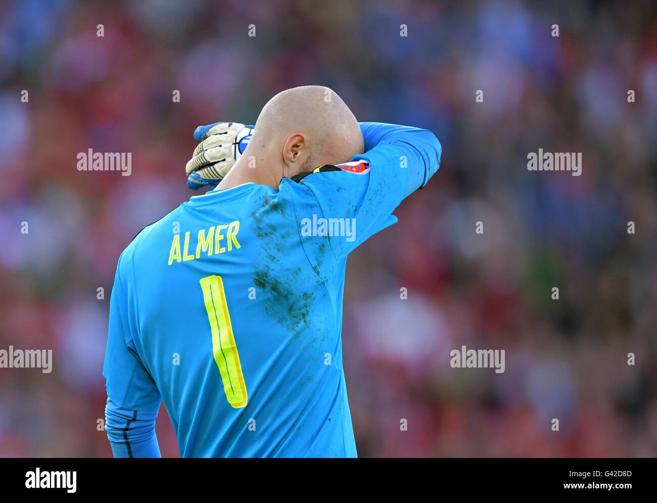 Paris, France. 18th June, 2016. Goalkeeper Robert Almer of Austria ...