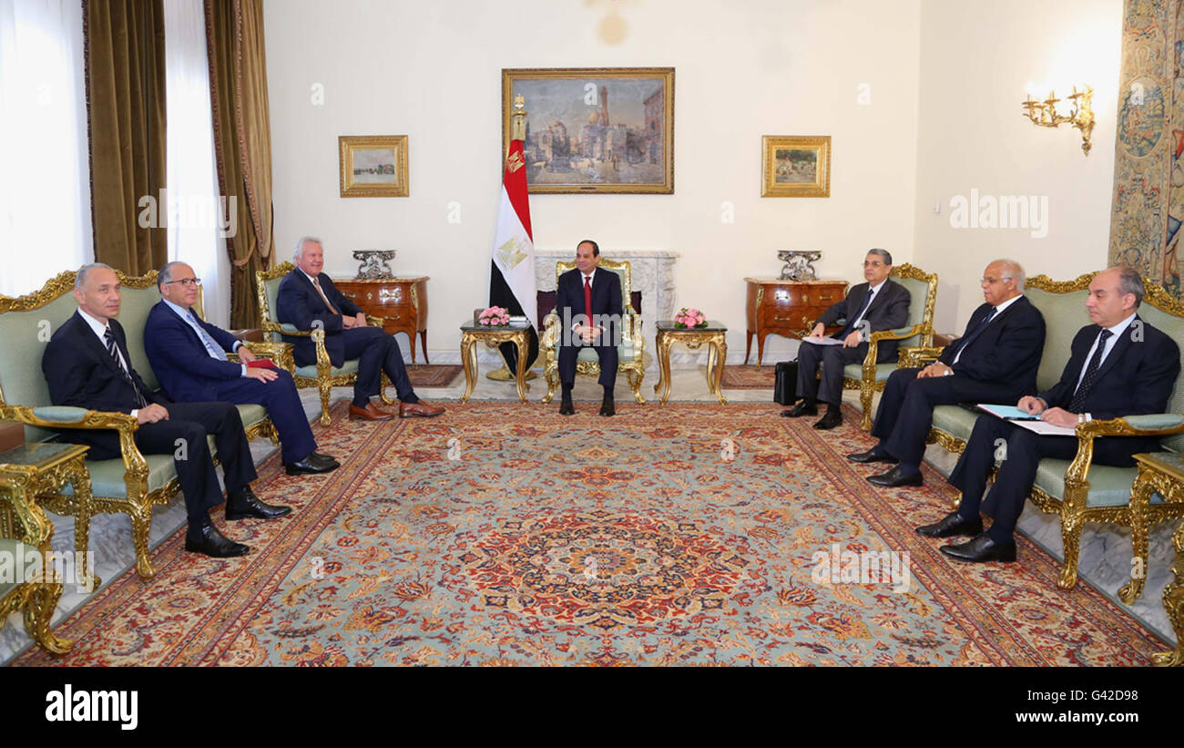 Cairo, Egypt. 18th June, 2016. Egyptian President Abdel Fattah al-Sisi ...