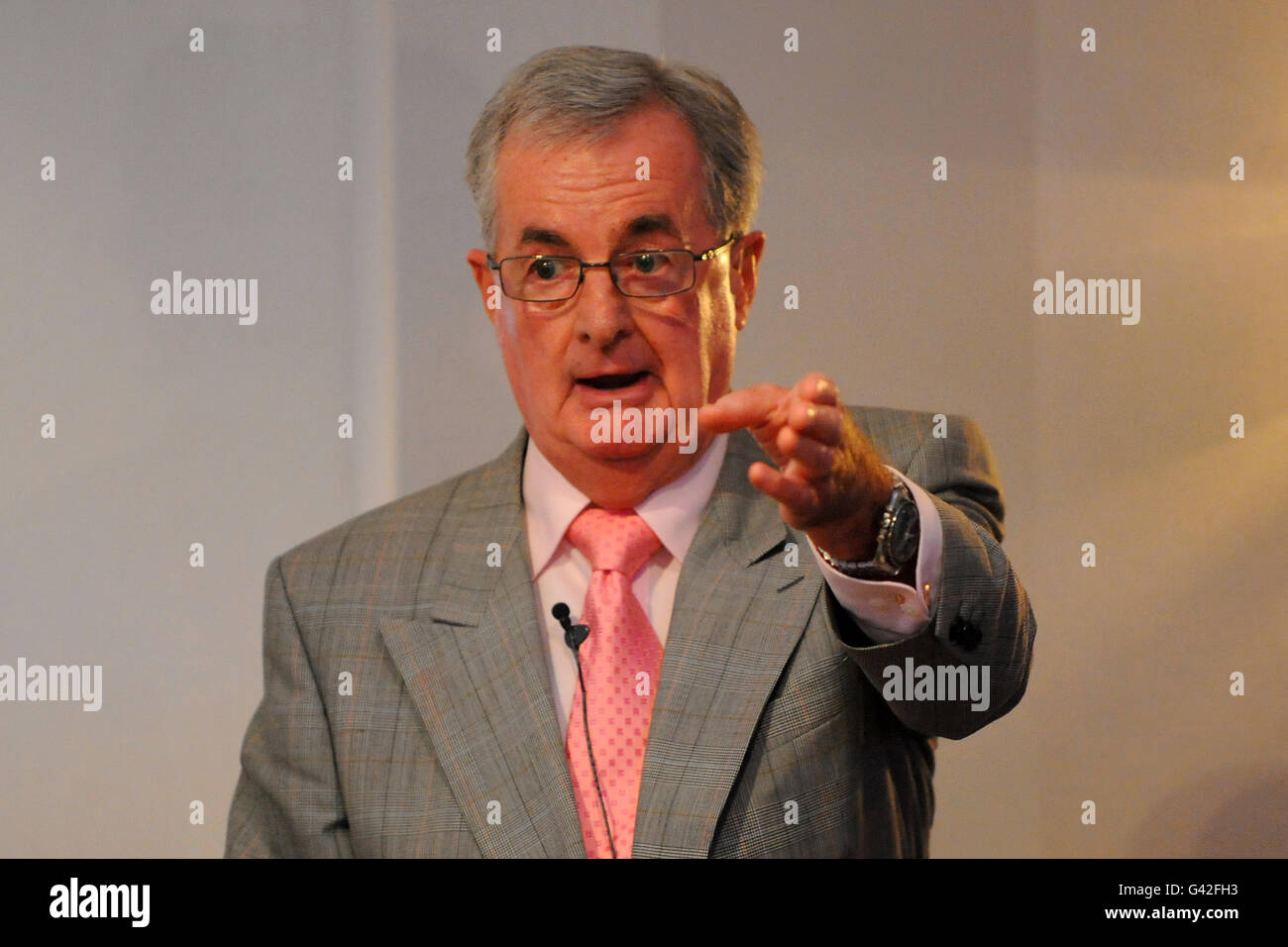 Soccer - The Sport Court- Sofitel London. Clive Thomas addresses the ...