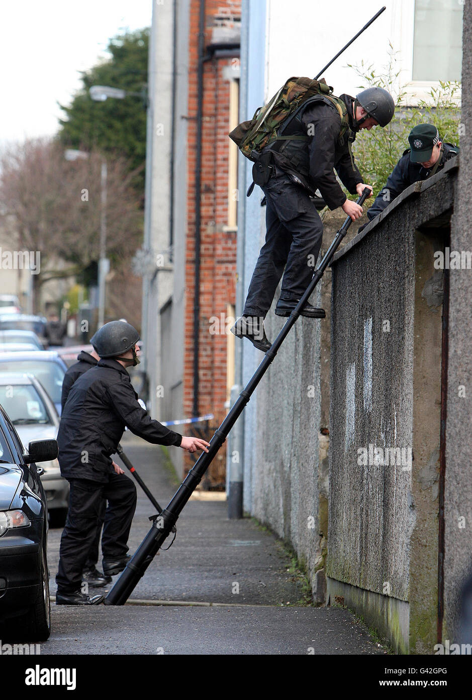Bomb alert in Belfast Stock Photo - Alamy