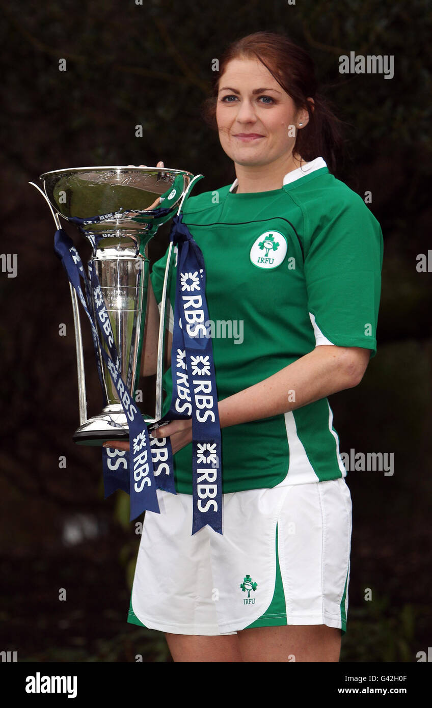 Ireland Women's captain Fiona Coughlan with the Women's RBS 6 Nations ...