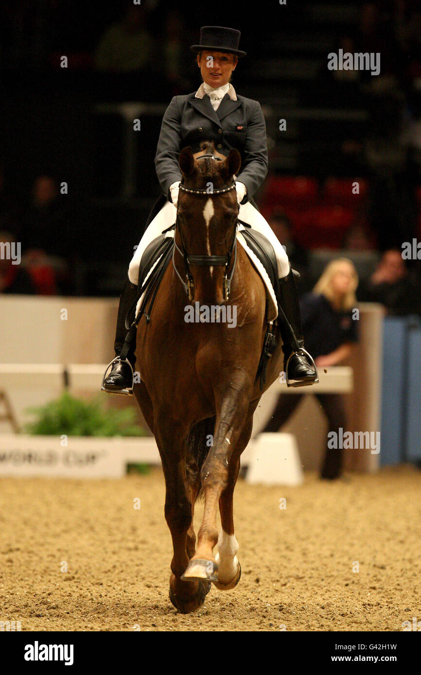 Amy Stovold on Macbrian competes in the Reem Acra FEI World Cup ...