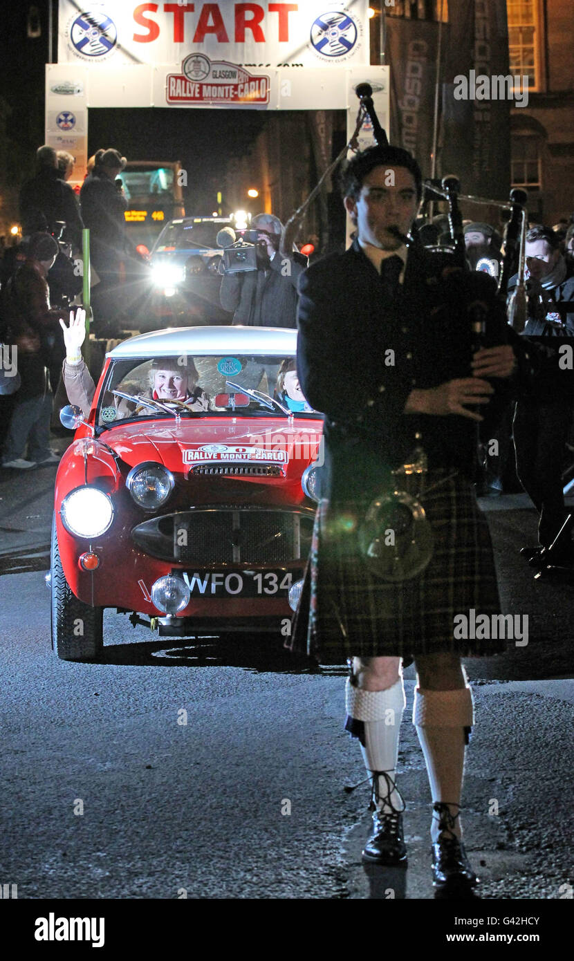 Rally driver louise aitken walker leaves blythswood square in glasgow ...