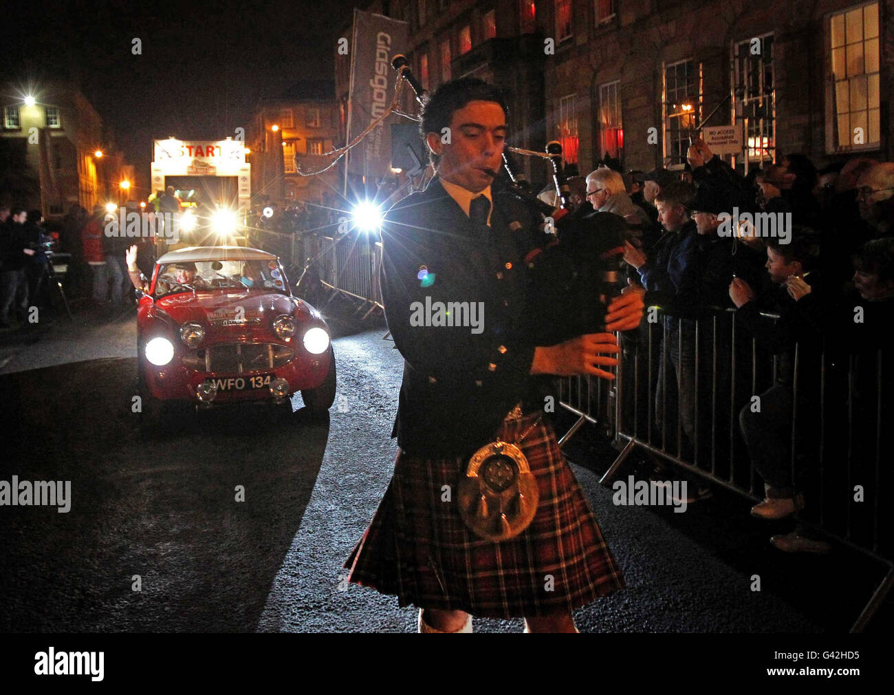 Rally driver louise aitken walker leaves blythswood square in glasgow ...