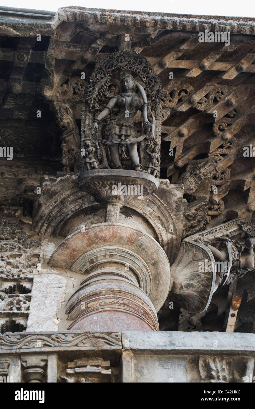 Shilabalika (celestial maiden) as a Hair dresser. Chennakeshava temple ...