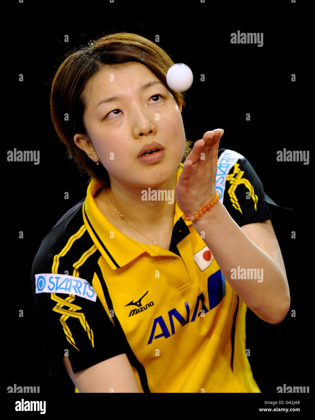 Japan's Hiroko Fujii in action against Denmark's Mie Skov during their ...