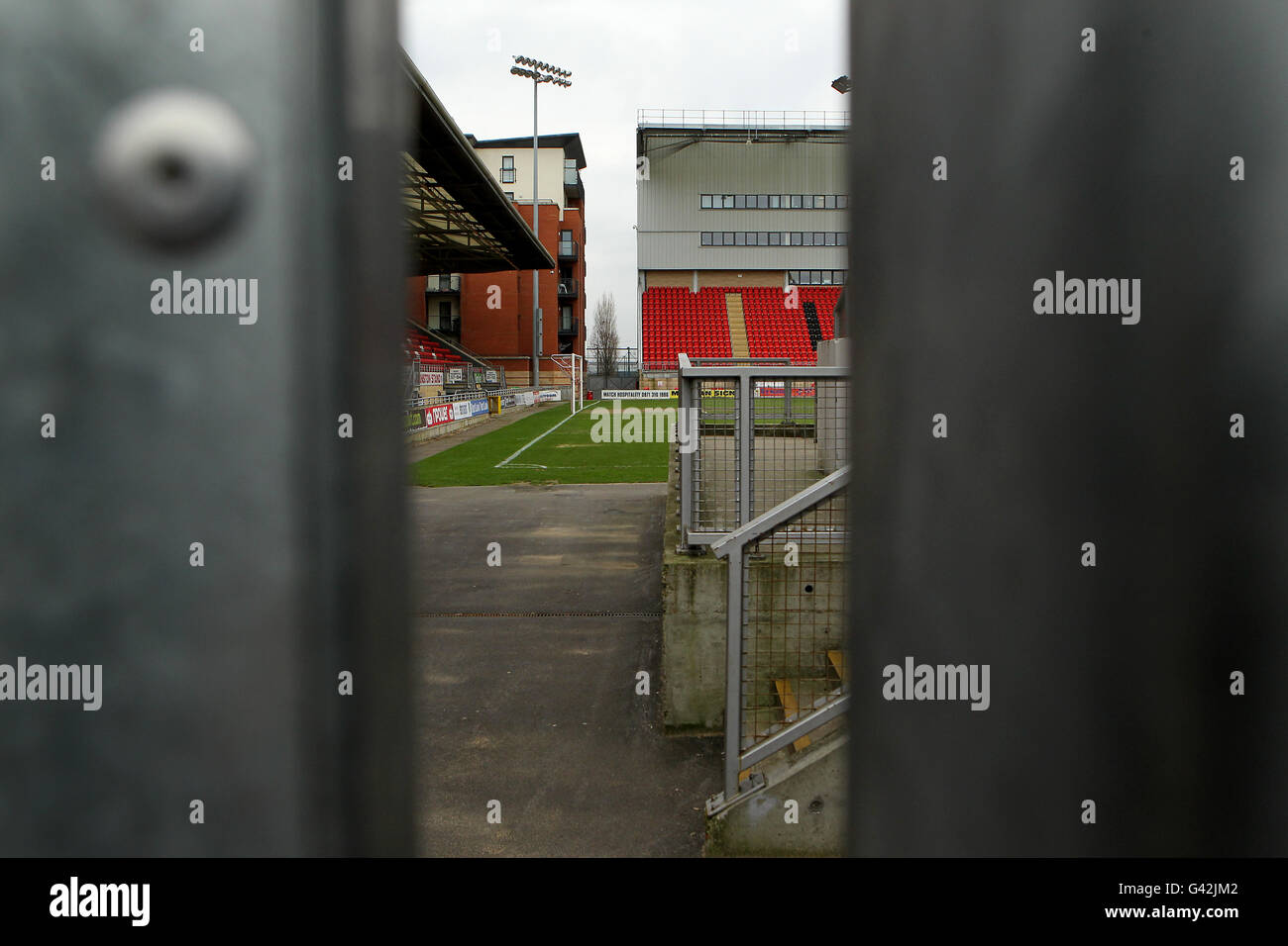 Soccer stadium views leyton orient brisbane road hi-res stock ...