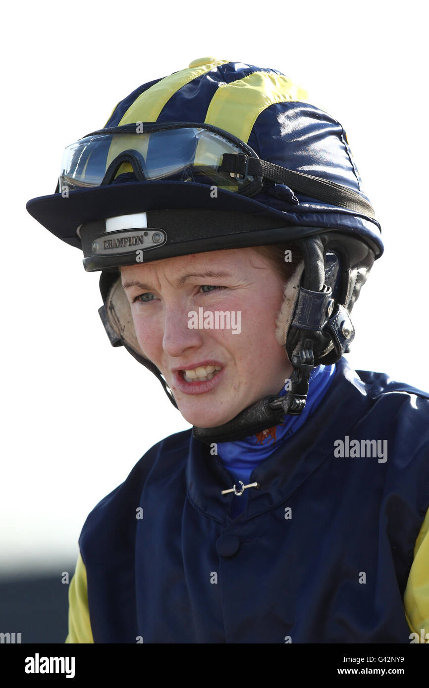 Races horseracing miss female head shot headshot portrait hi-res stock ...