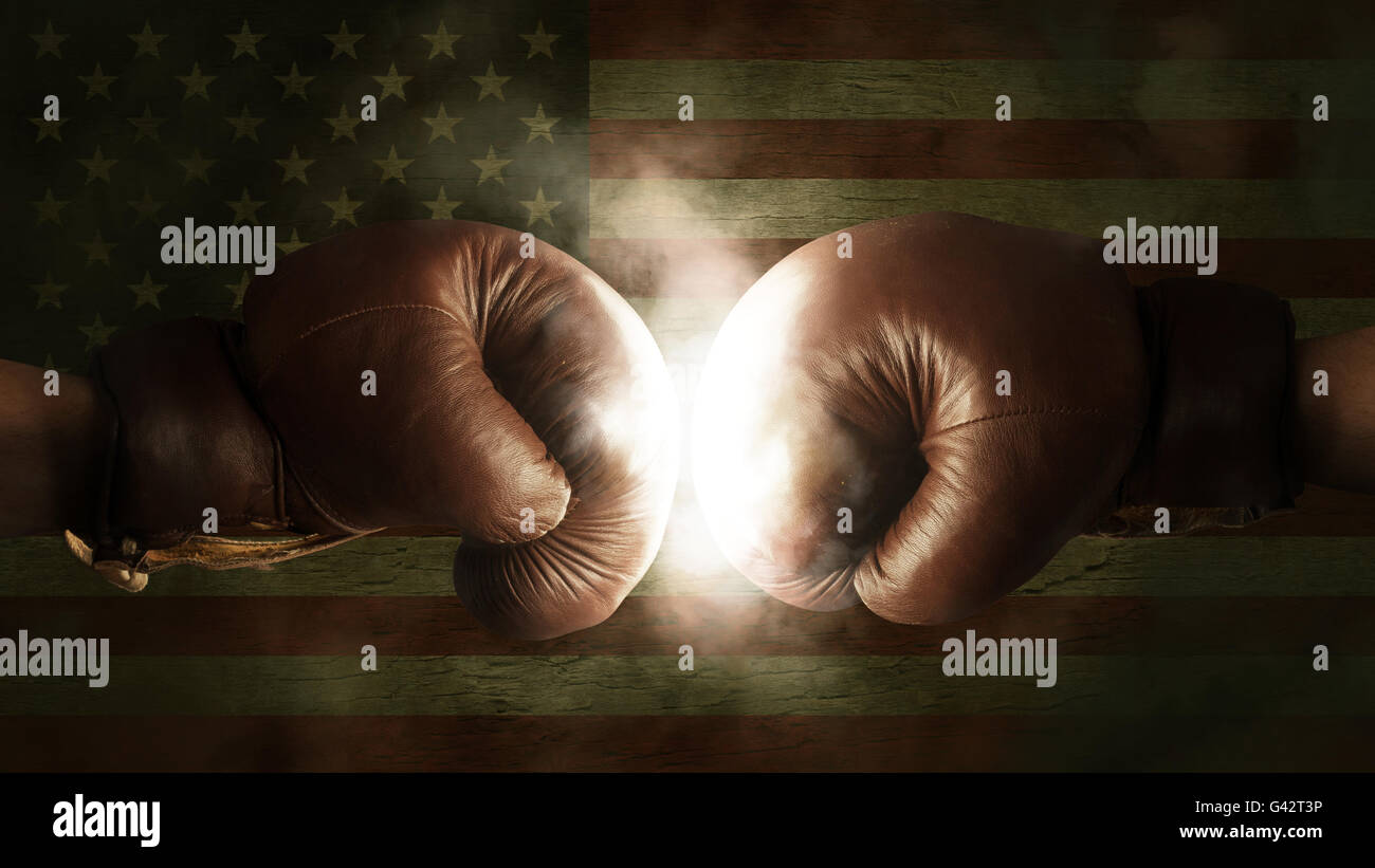 American flag boxing gloves hi-res stock photography and images - Alamy