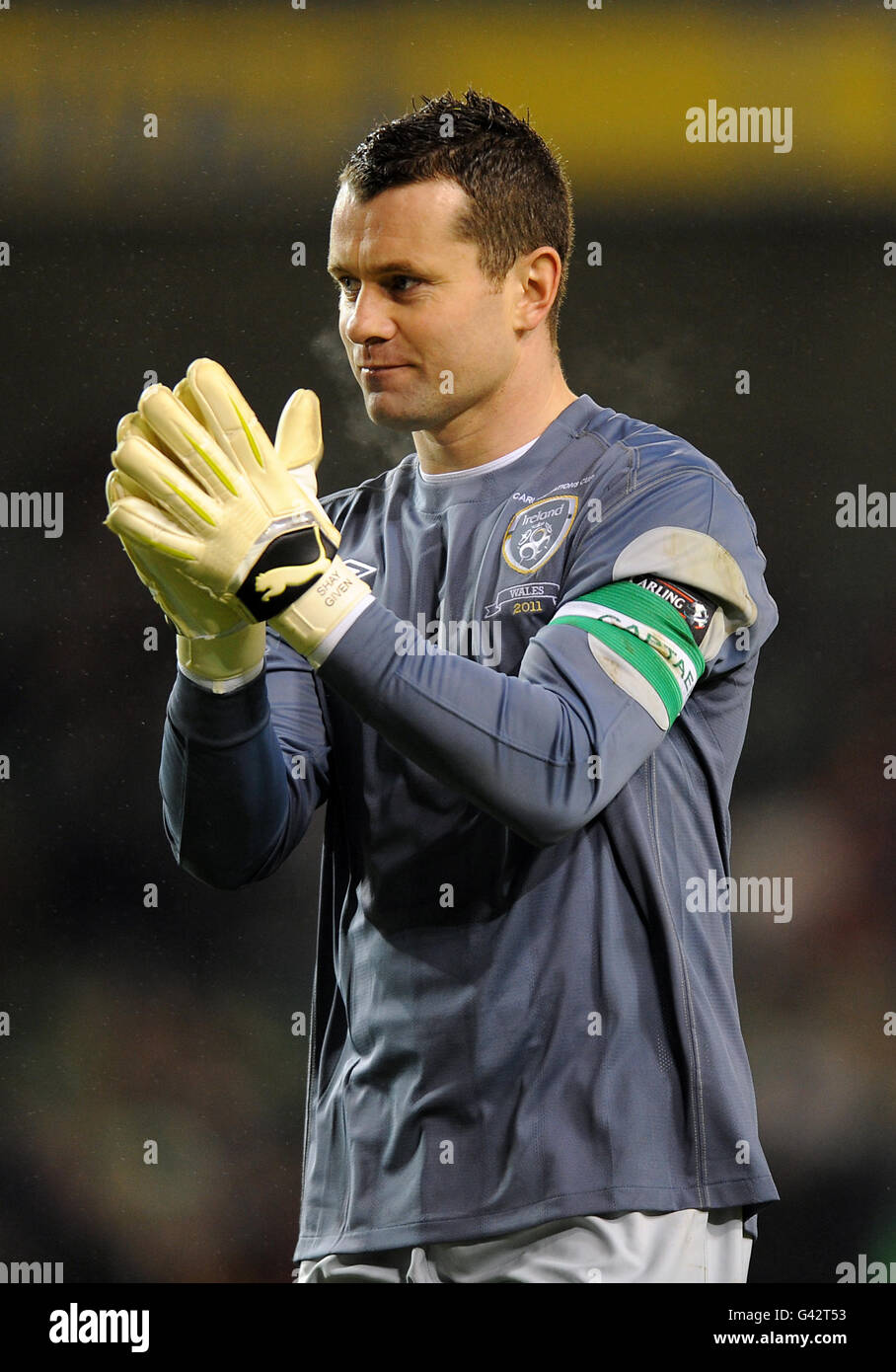 Republic of ireland goalkeeper shay given after the final whistle hi ...