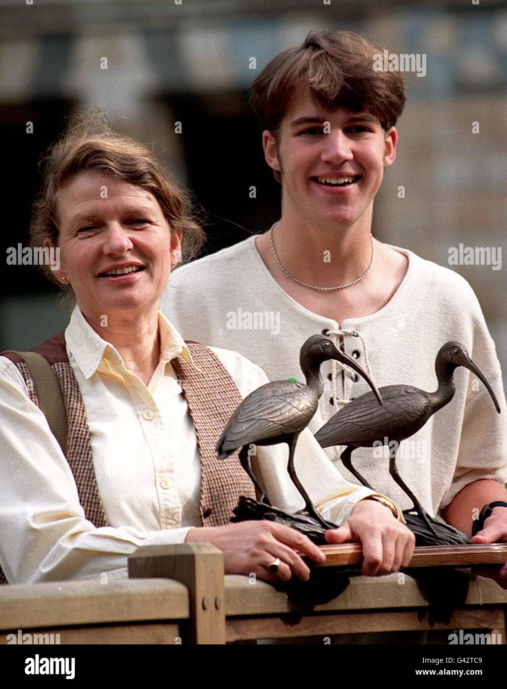 1 2 half length smiling trophy photographers art hi-res stock ...