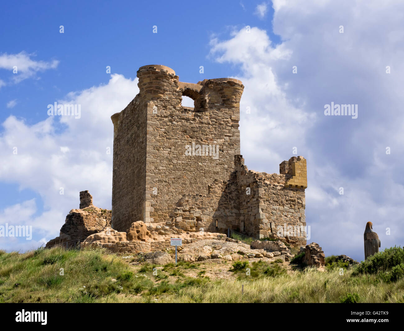 A front view of Quel castle Stock Photo - Alamy
