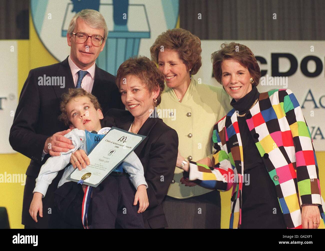'The Bill' actress Lynne Miller (right), Prime Minister John Major and ...