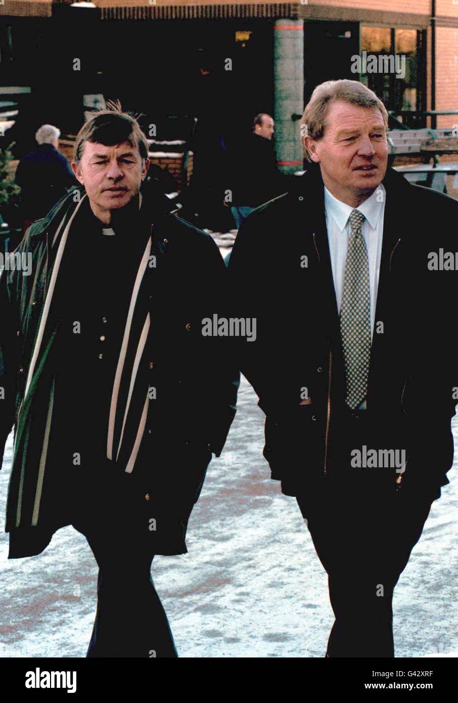 Rev. Mark Ellis (left) arrives with Paddy Ashdown at Yeovil Magistrates ...