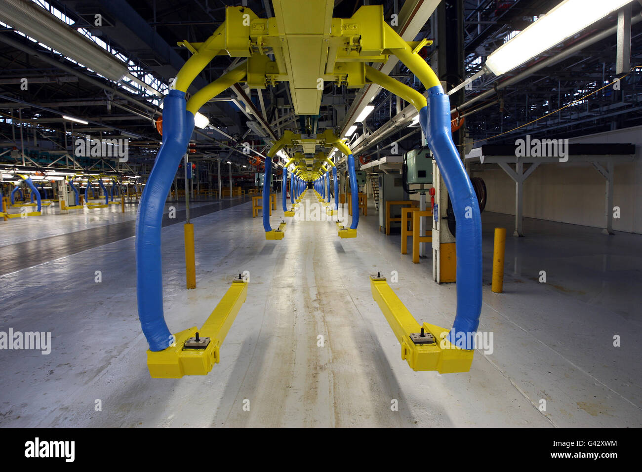 The empty production line at the MG Motors Longbridge plant in ...