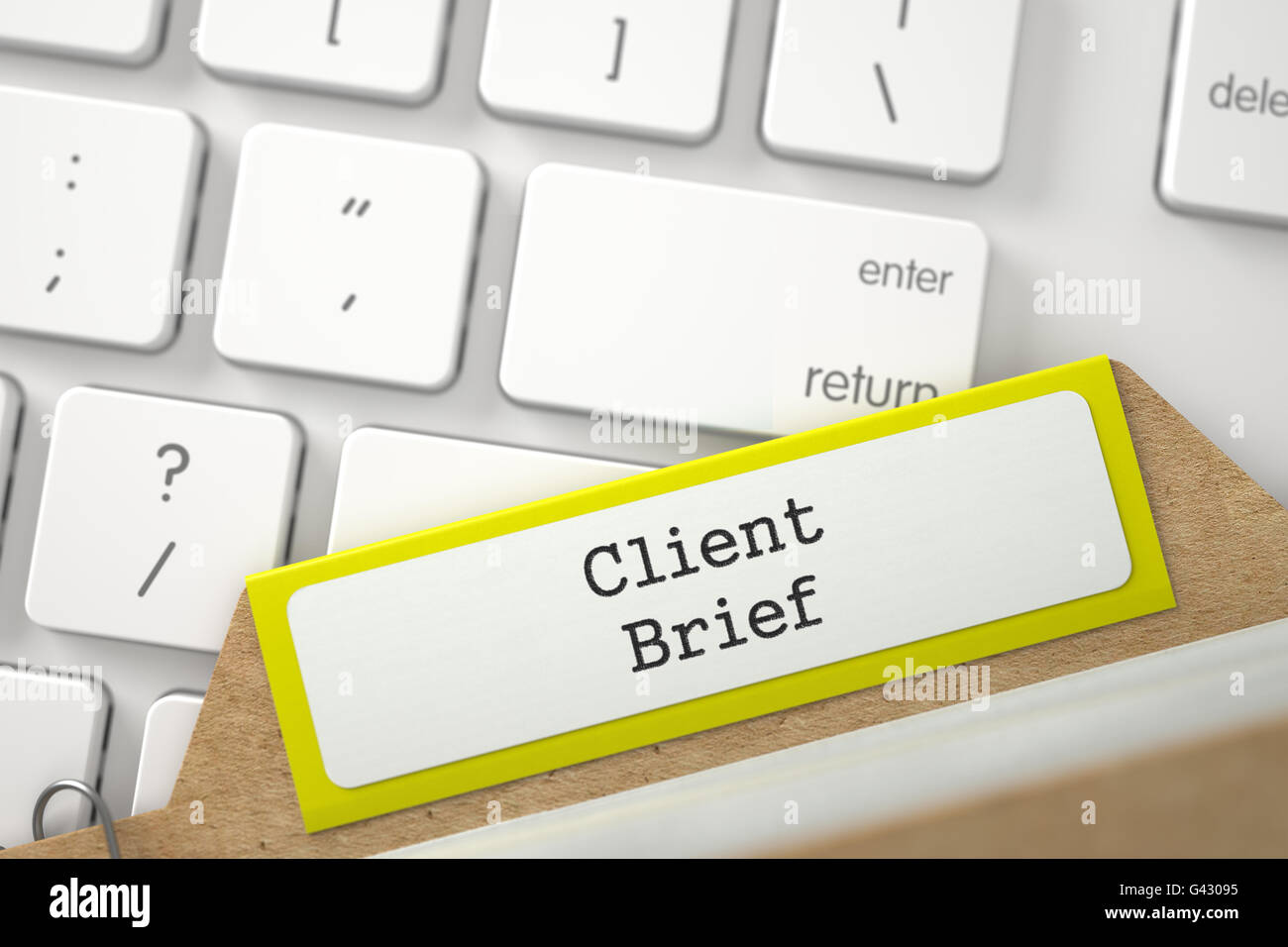 Folder Index with Inscription Client Brief Stock Photo - Alamy