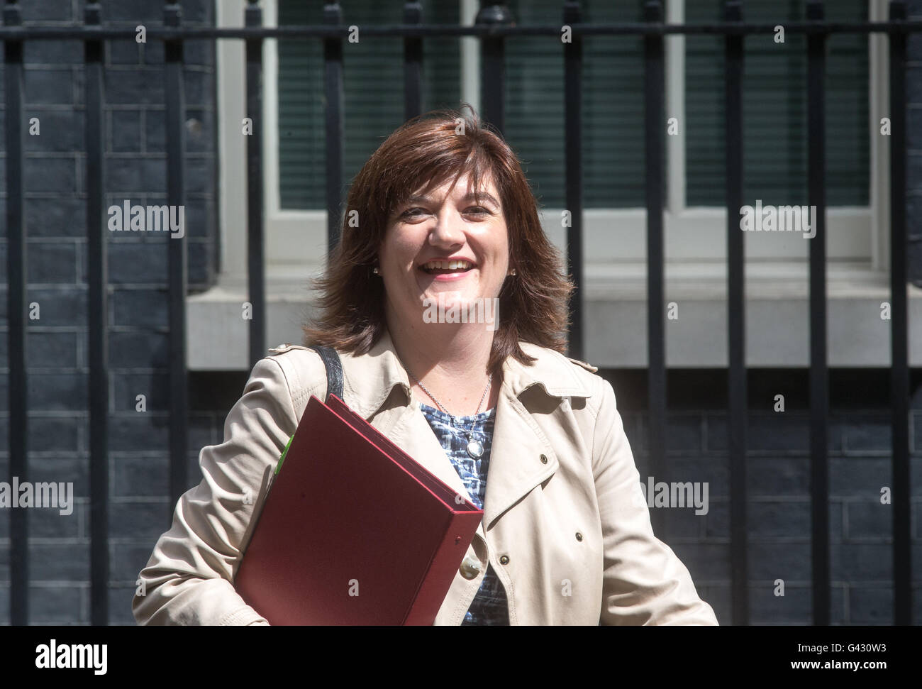 Education secretary,Nicky Morgan,at Downing street,London Stock Photo ...