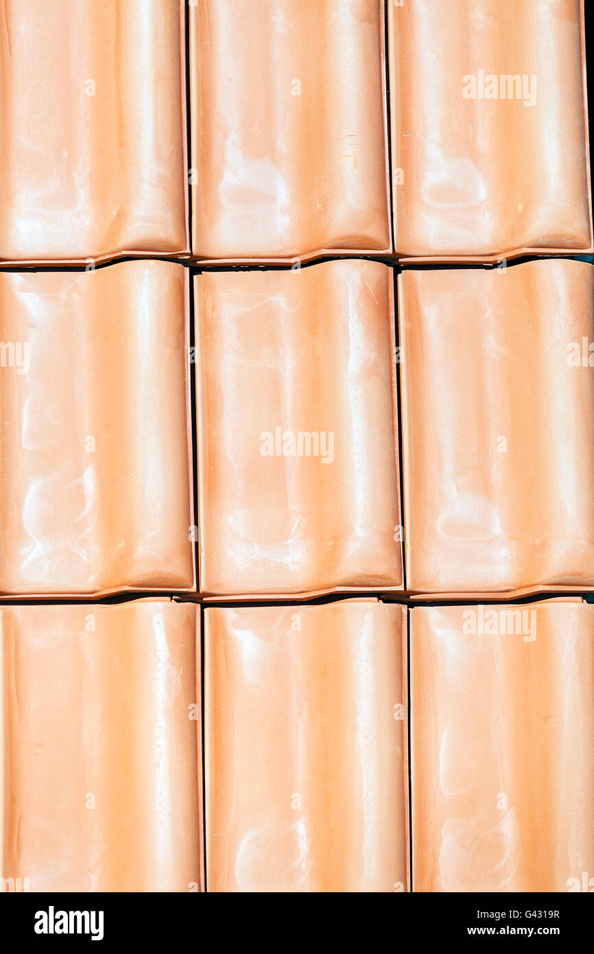 Closeup view on new roof tiles sample Stock Photo - Alamy