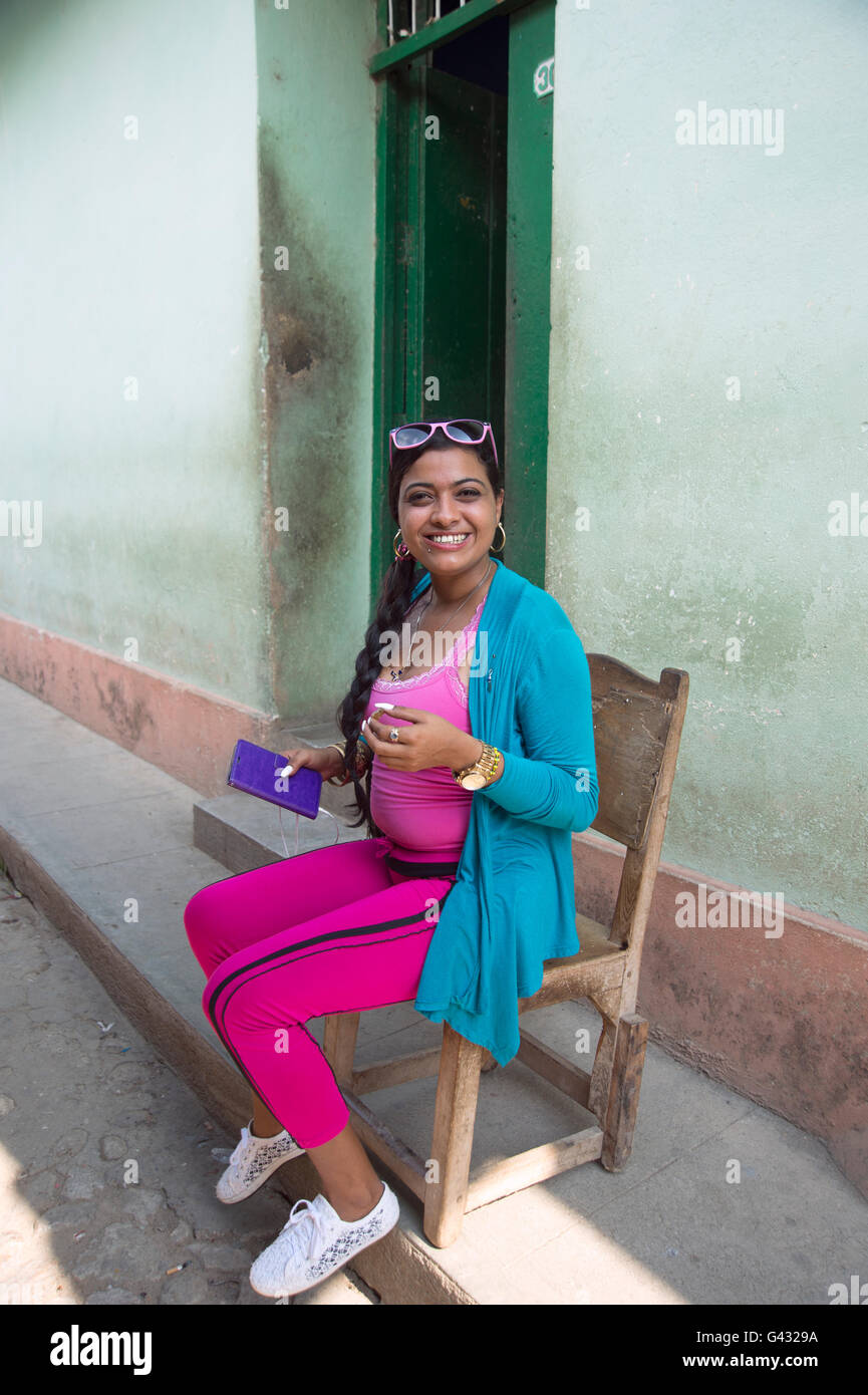 Happy cuban girl hi-res stock photography and images - Alamy