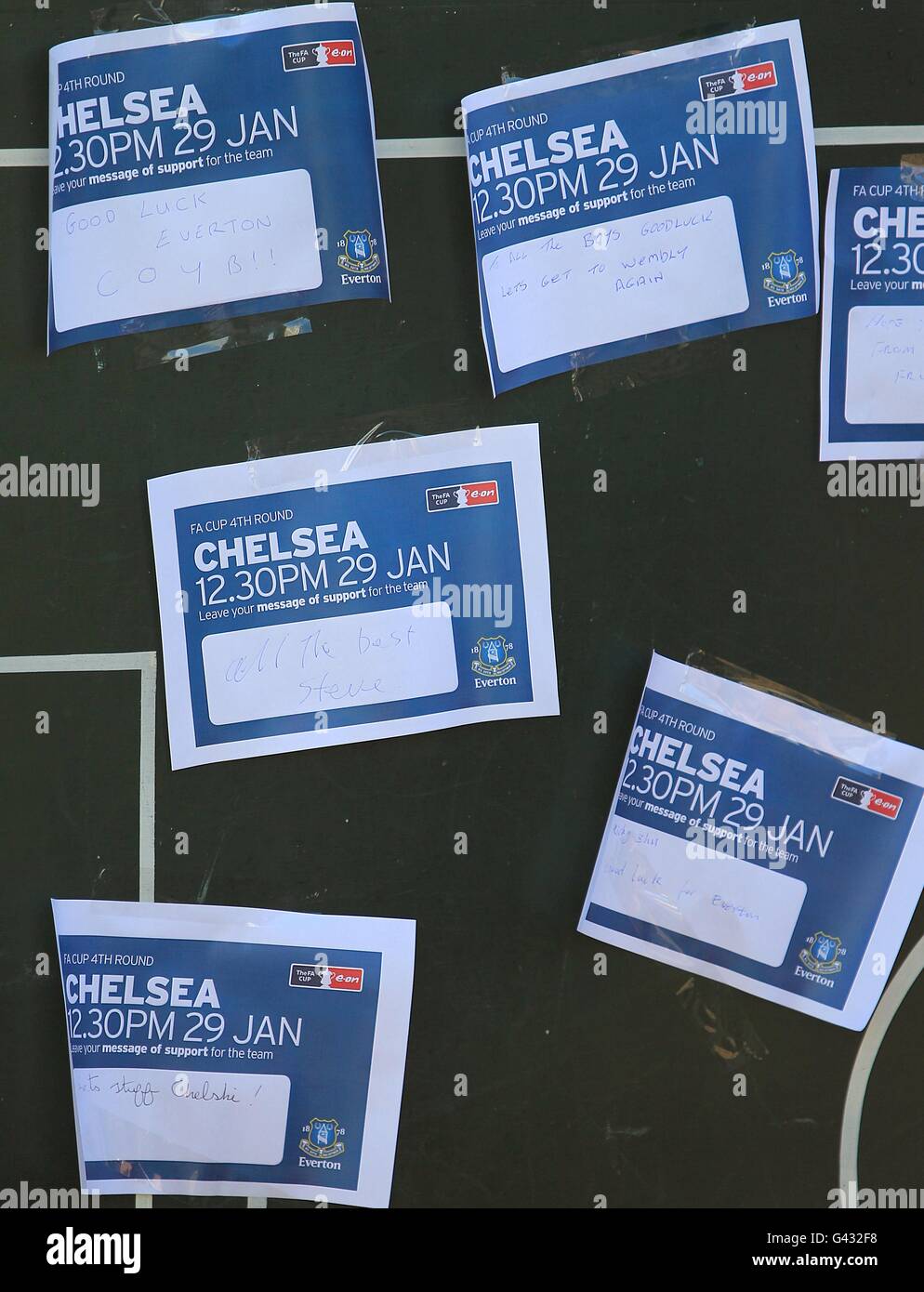 Messages of support from fans are displayed on the Good Luck Message ...