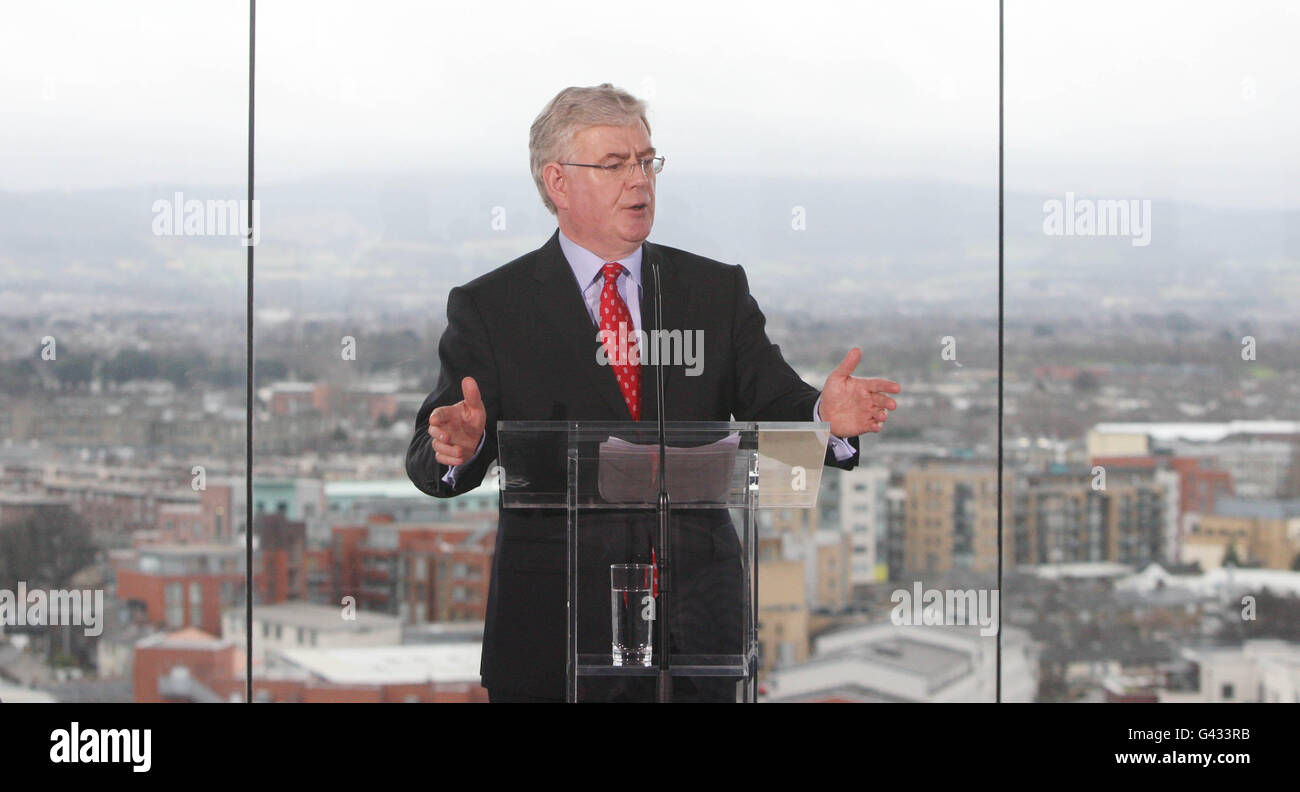 Irish Labour Party Leader Eamon Gilmore launches the party's general ...
