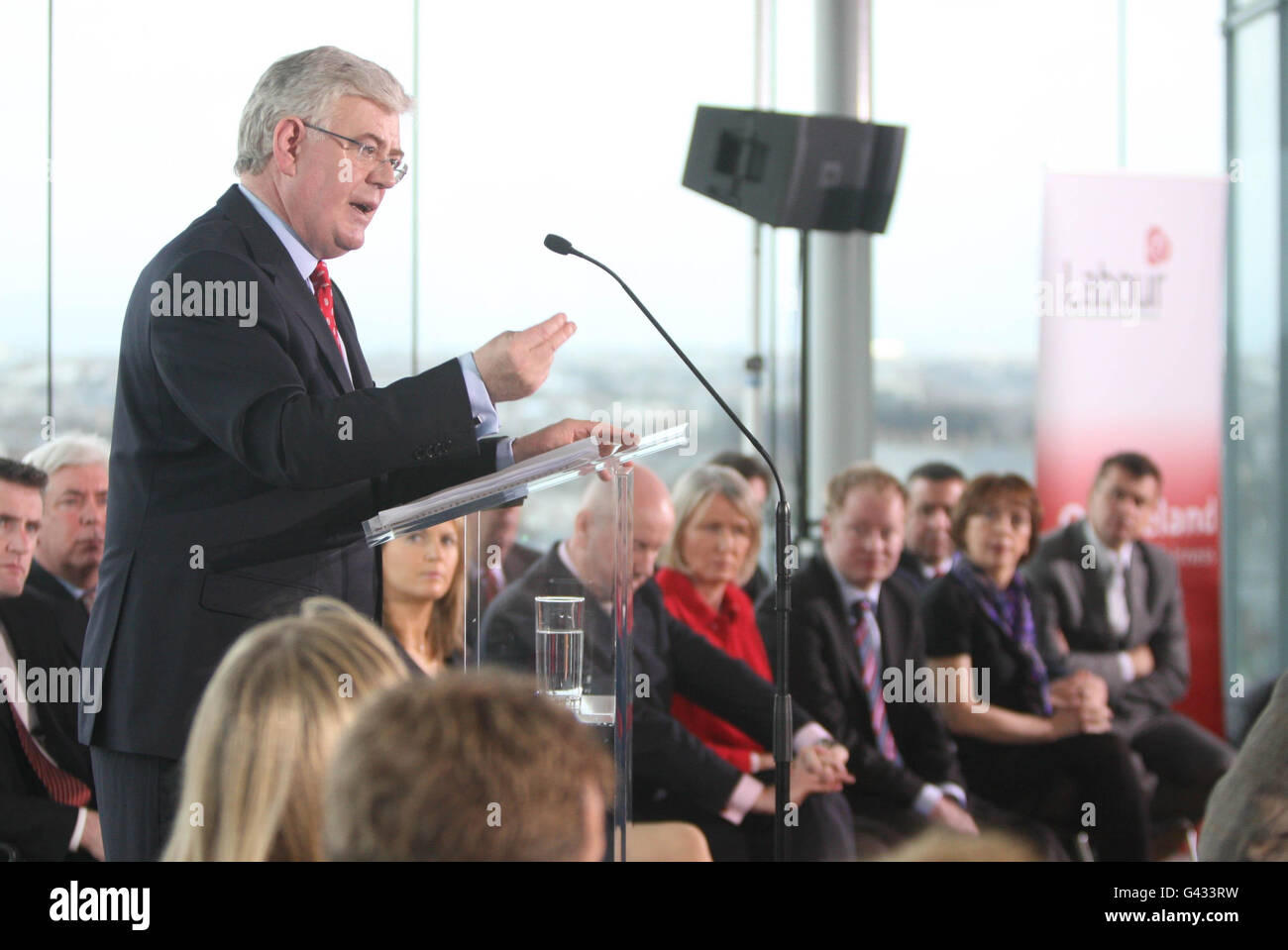 Irish Labour Party Leader Eamon Gilmore launches the party's general ...