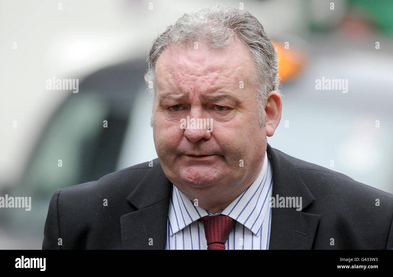 Former Labour MP Jim Devine arrives at Southwark Crown Court, where he ...
