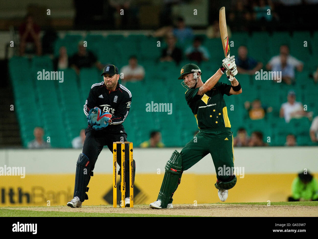 Australian captain Michael Clarke bats during the Sixth One Day ...