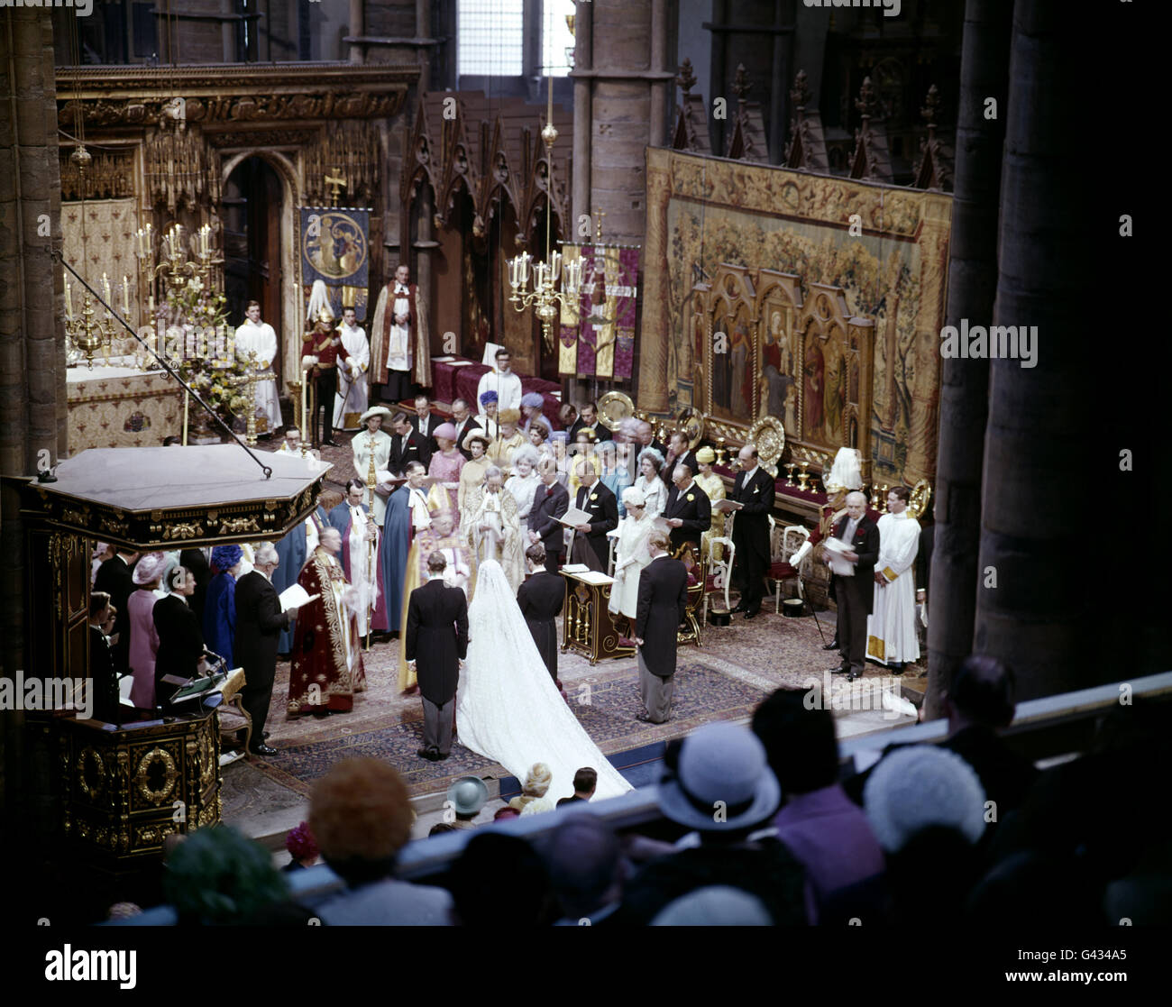 Princess alexandra and angus ogilvy wedding hi-res stock photography ...