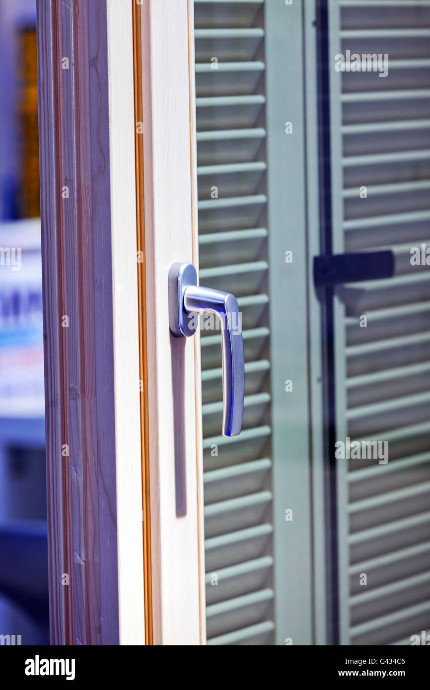 Metal door handle mechanism on window hi-res stock photography and ...