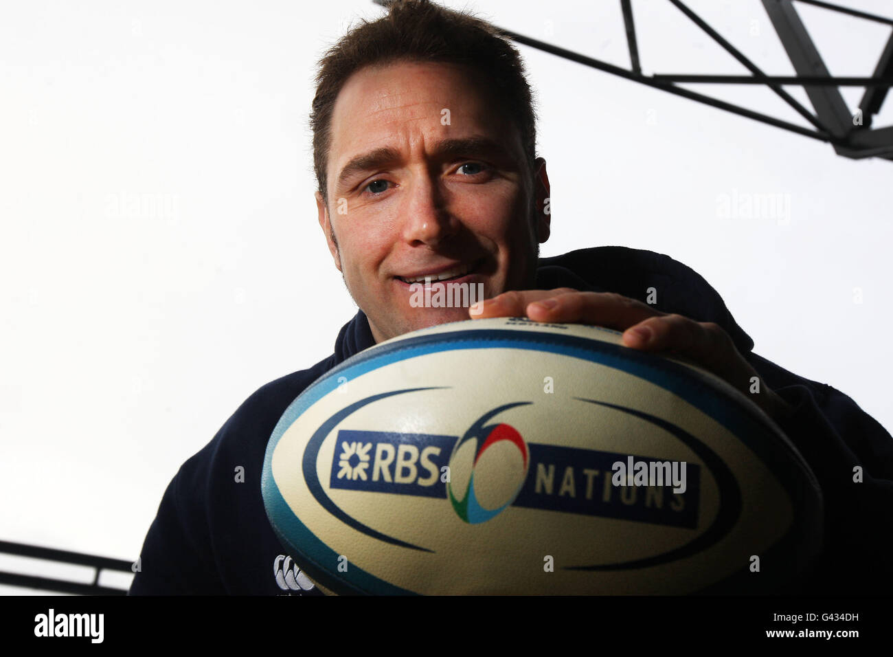 Scotlands dan parks press conference murrayfield hi-res stock ...