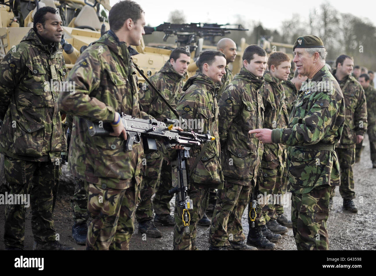 The Prince of Wales meets soldiers from The 3rd Battalion, The Mercian ...
