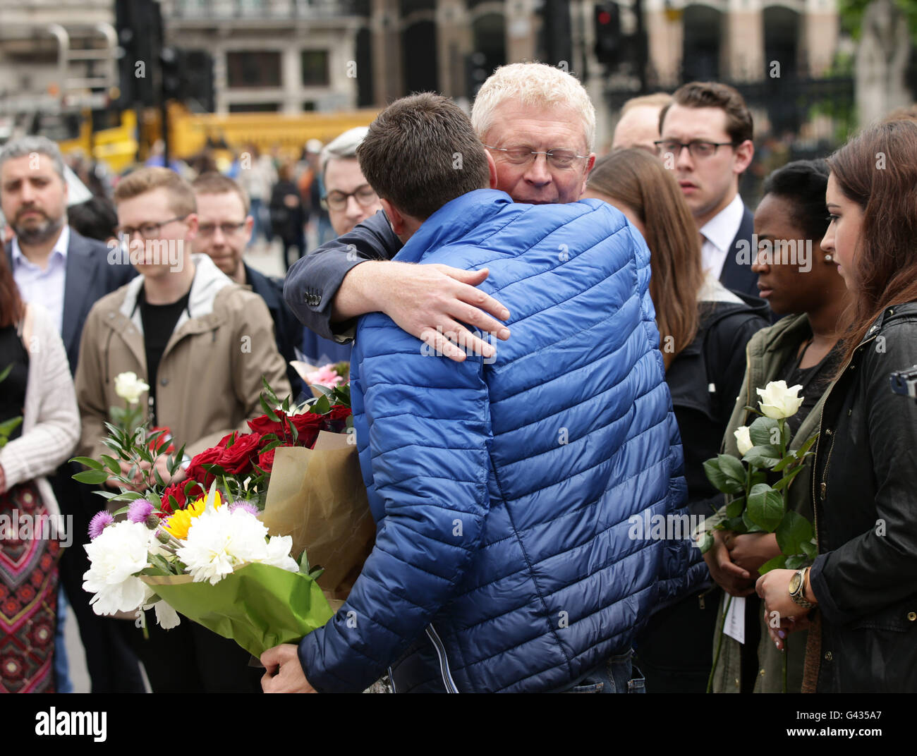 Labour party general secretary Iain McNicol (blue jacket) and John ...