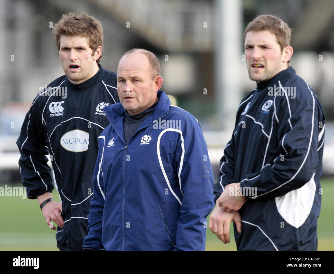 Scotland's Andy Robinson (centre) during the training session at the ...