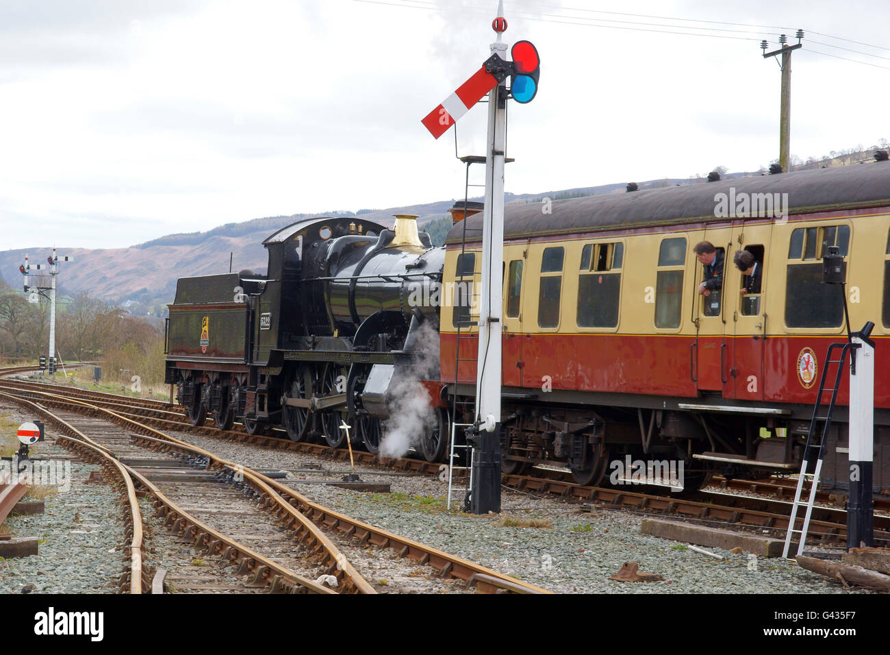 Locomotive 5322 at Carrog railway station North Wales part of the ...