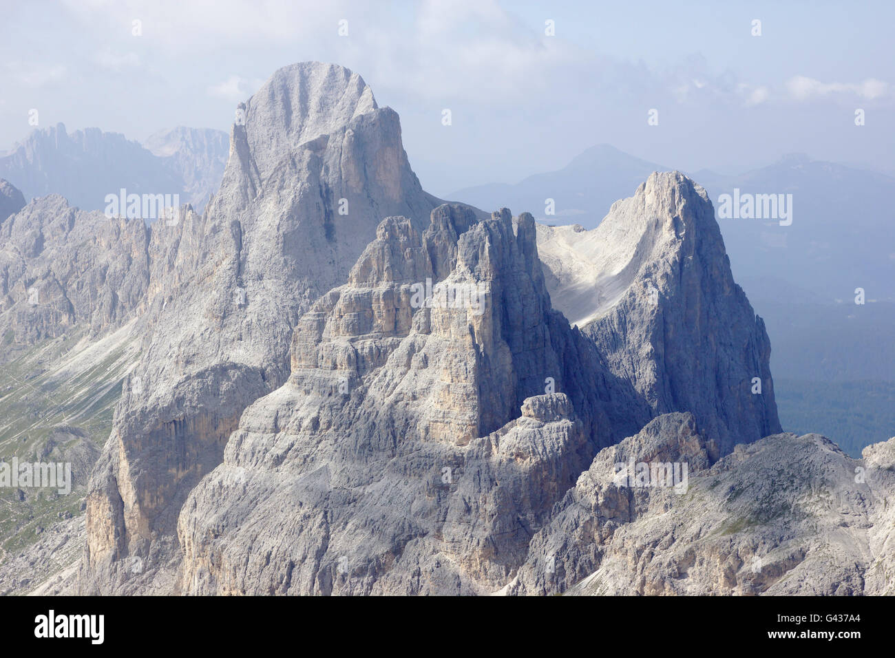 Rosengartenspitze and Vajolet Towers from Kesselkogel, Rosengarten ...