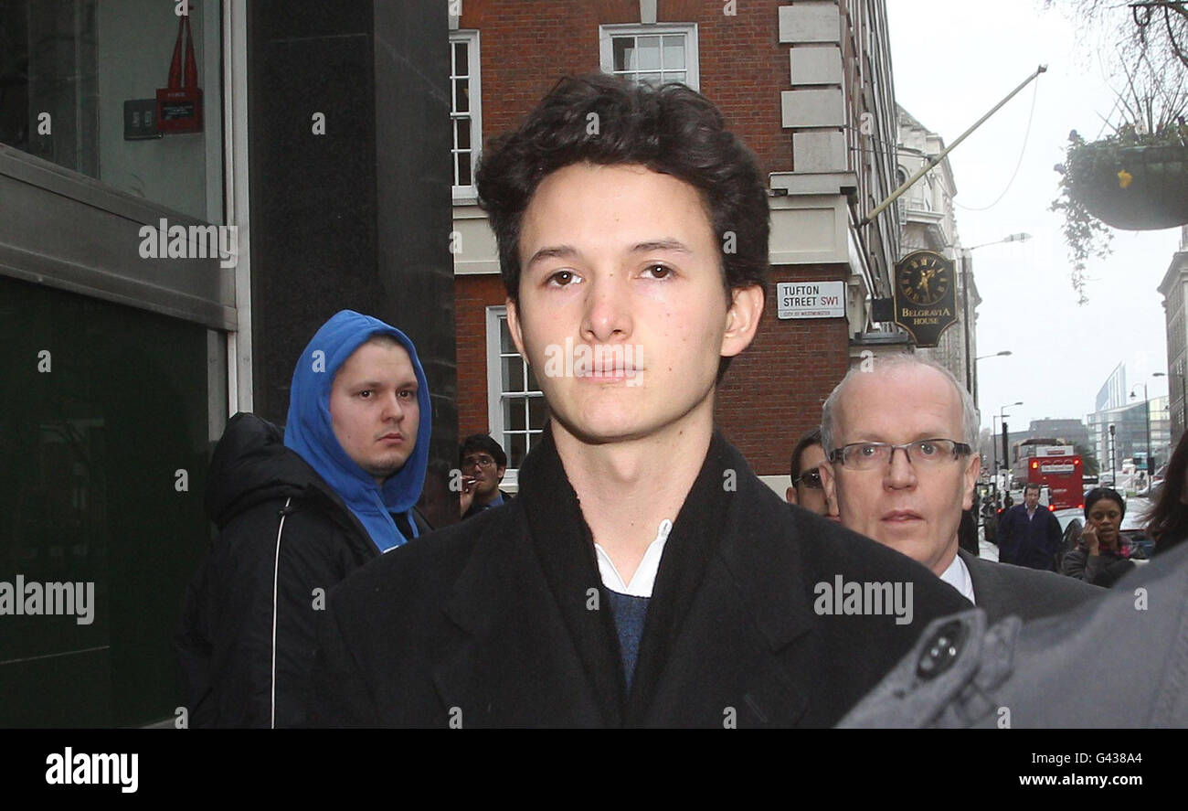 Charlie Gilmour, the son of Pink Floyd guitarist David Gilmour, arrives ...