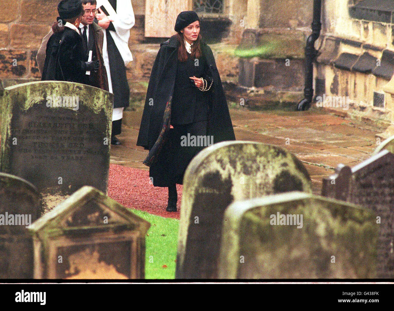 Former Bond Girl Barbara Carrera as she attends the memorial service ...