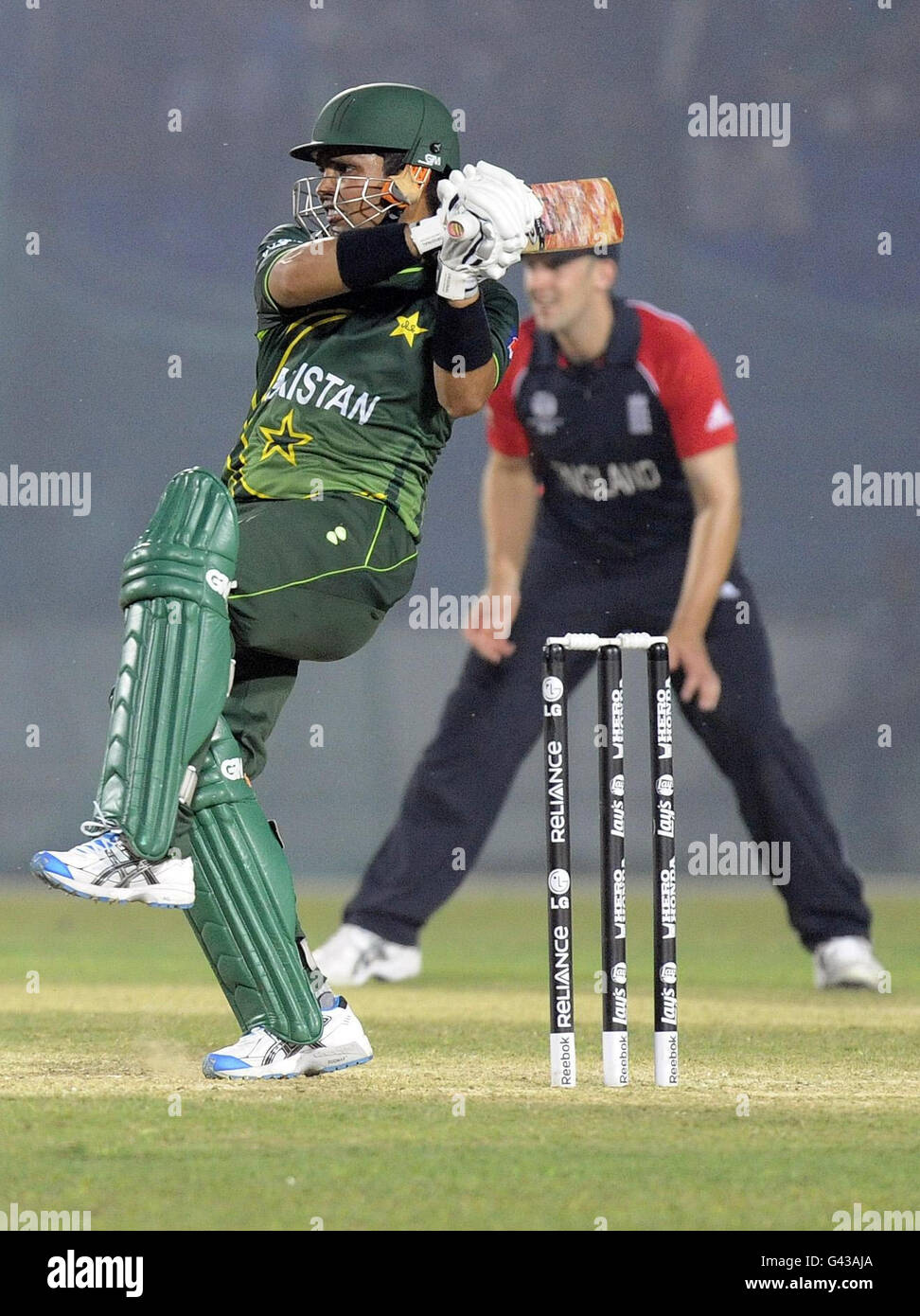 Pakistan's Kamran Akmal during the World Cup Warm Up match at the Khan ...