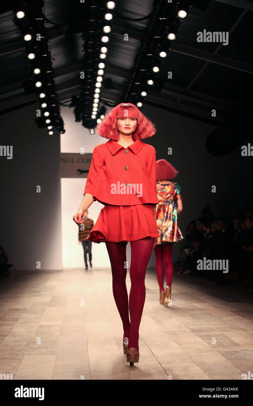 A model on the catwalk at the Paul Costelloe Autumn/Winter 2011 show ...