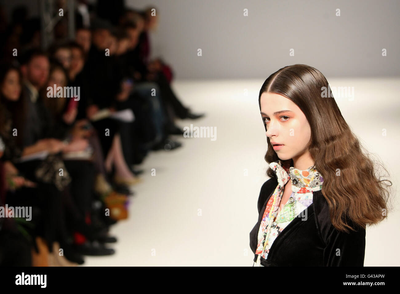 A model wears a design by Jeff Garner during the Prophetik Catwalk show ...