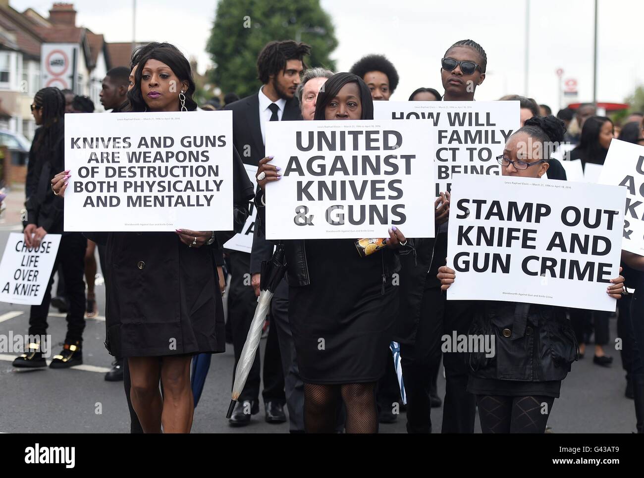 Friends and family of Lewis Elwin, who was fatally stabbed in Tooting ...