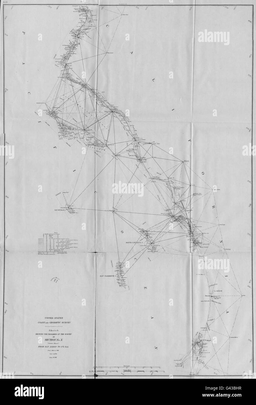 Map of california 1850 hi-res stock photography and images - Alamy