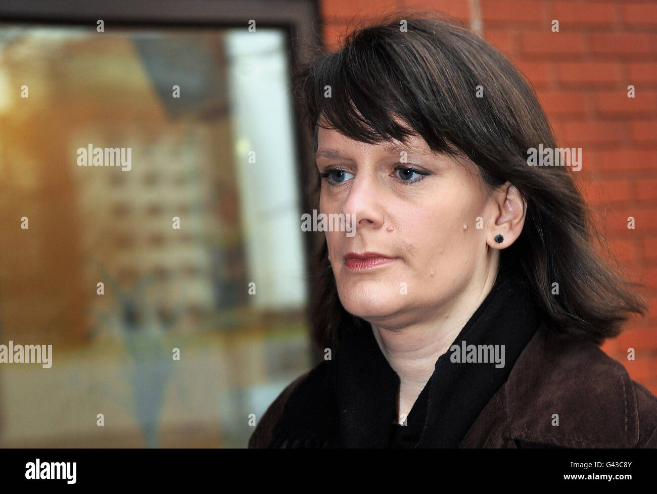 Karin Gray, partner of Chief Superintendent Jim Trotman arrives at ...