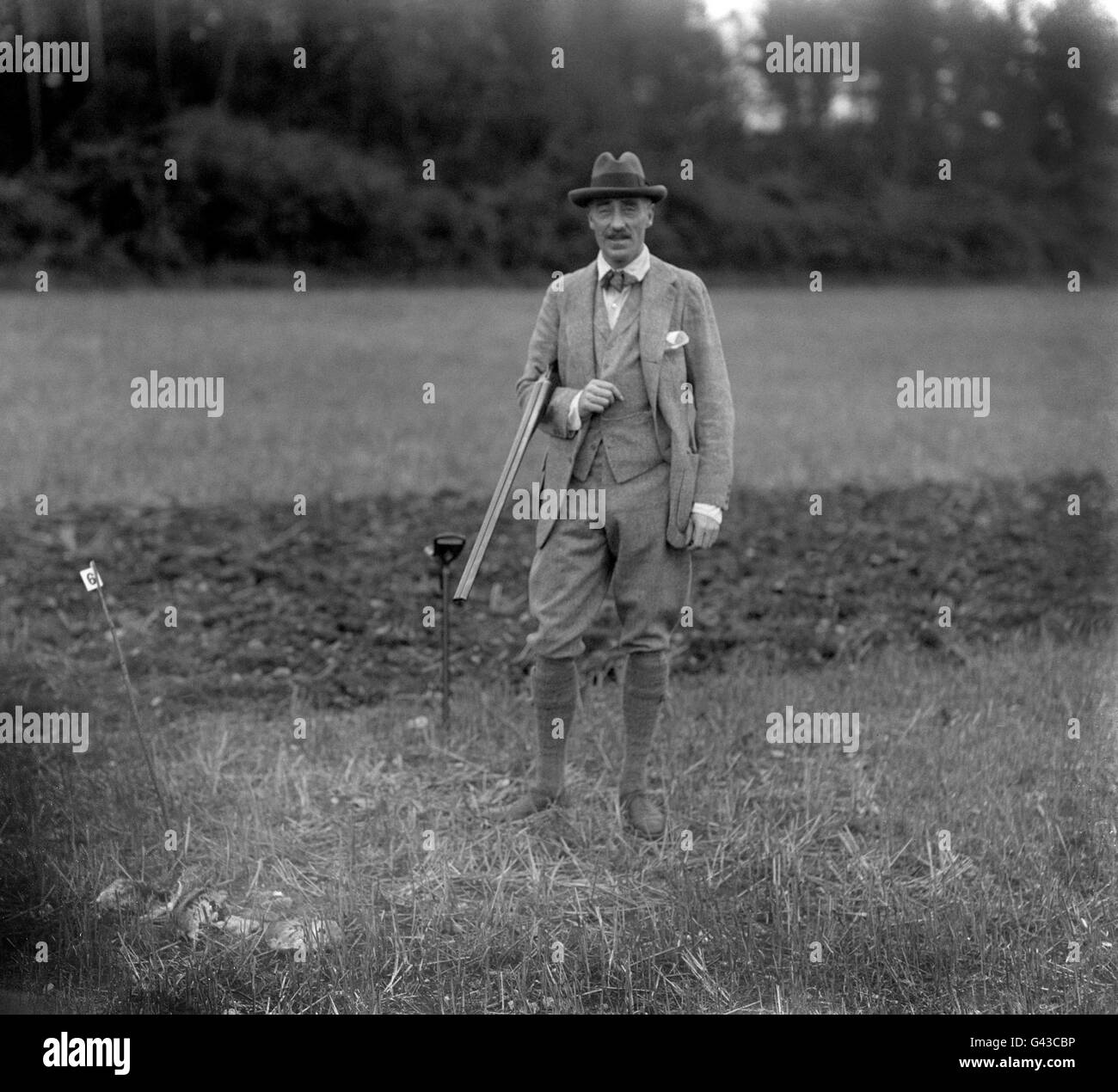 Lord Wimborne, the former Viceroy of Ireland, at a shooting party at ...