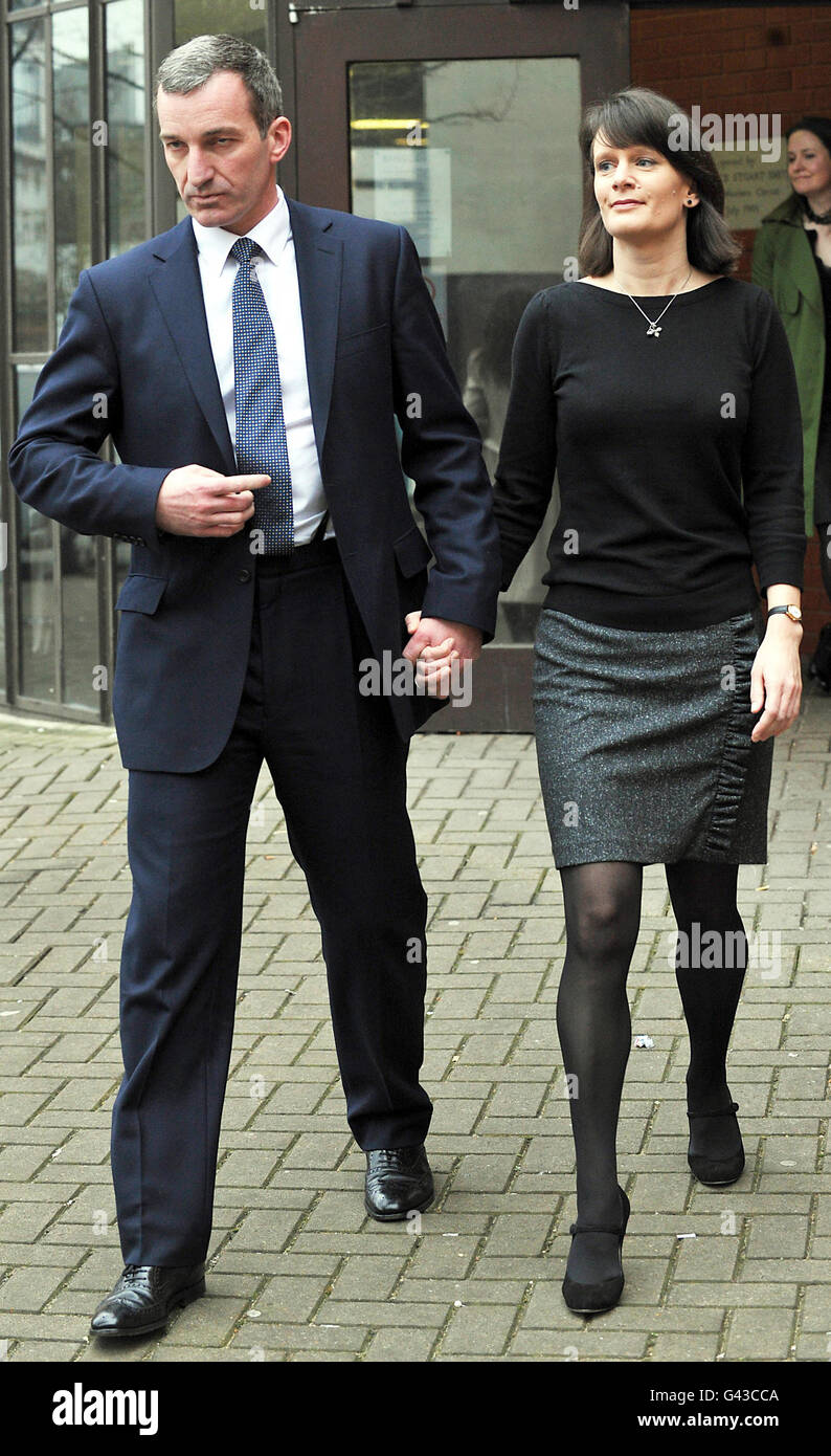 Karin Gray with her partner Chief Superintendent Jim Trotman outside ...