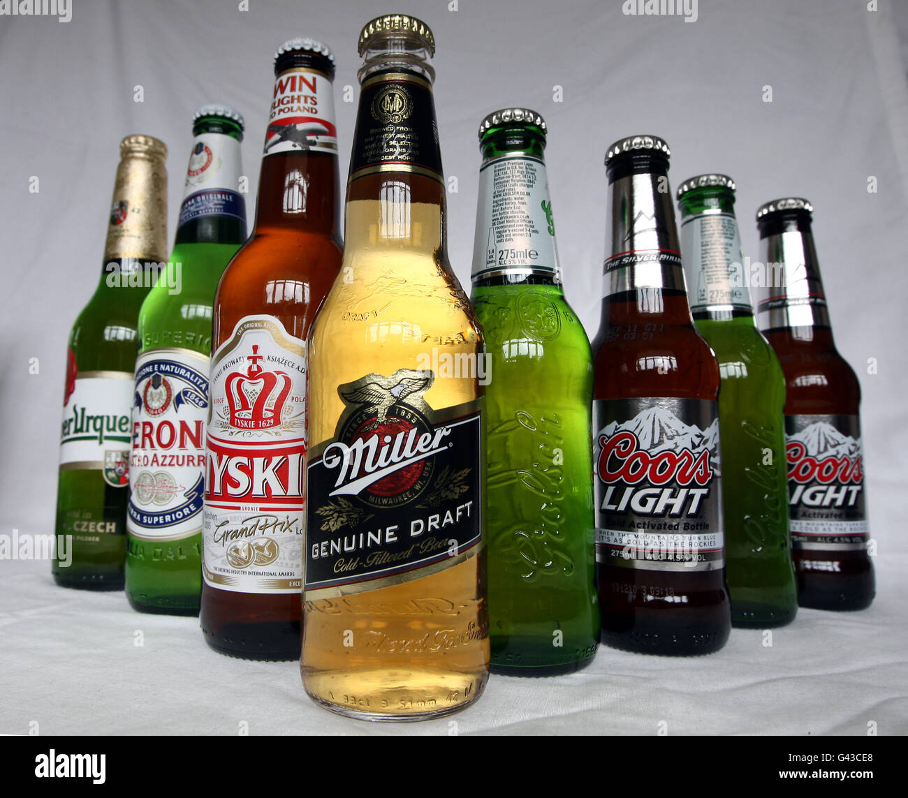 Stock photo of SABMiller beer Miller, Peroni, Tyskie, Pilsner Urquell ...